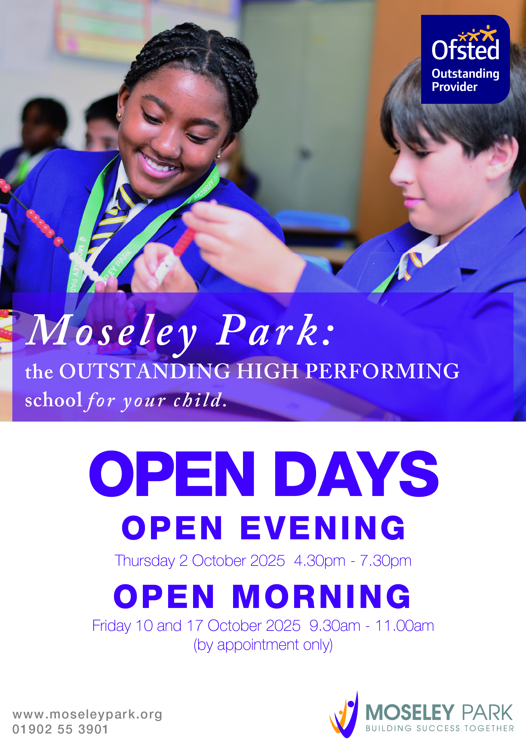MP Open Day Flyer 2025 – Moseley Park